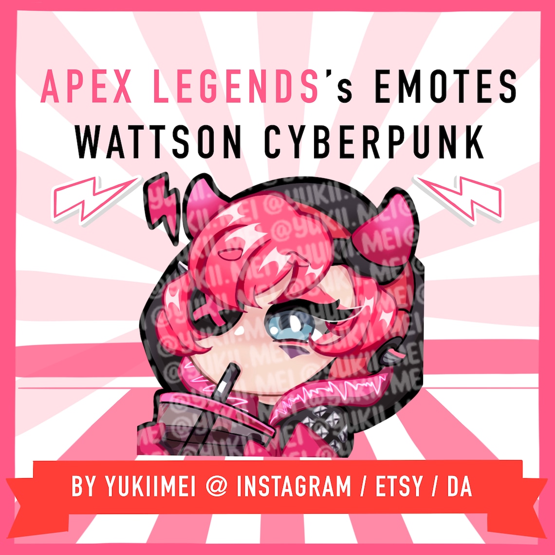 Wattson Cyberpunk Emotes apex Legends for Twitch Discord - Etsy