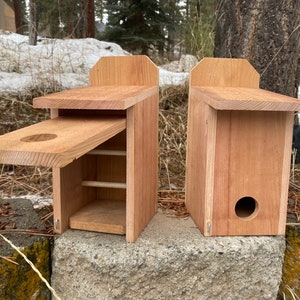 Winter Nesting Box With Bottom Entrance Hole and Perches With - Etsy