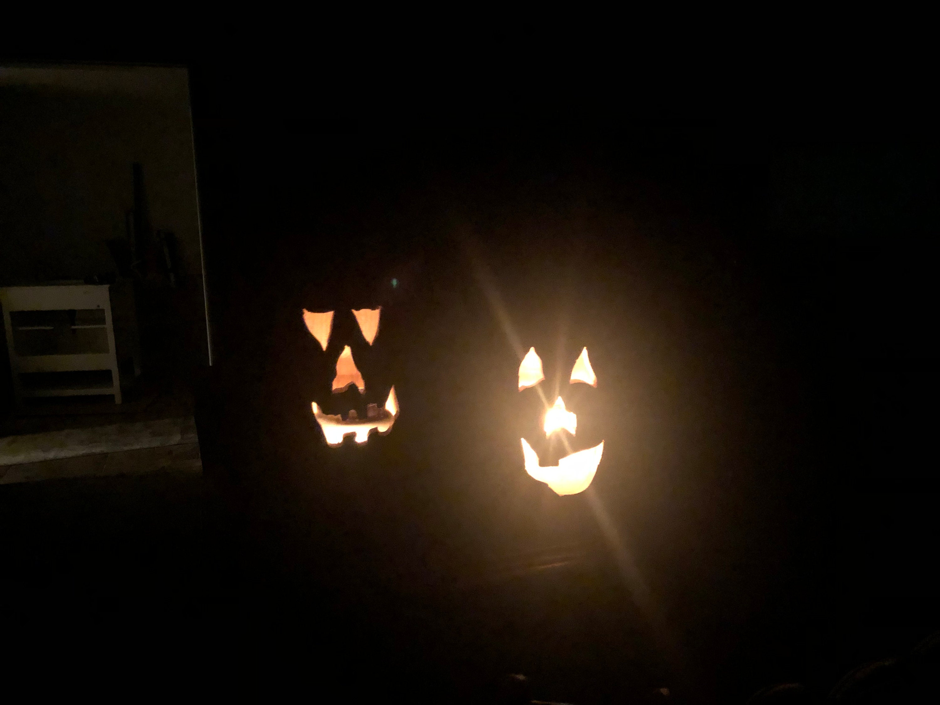 Set of Three Rustic Halloween Jack Olantern Pumpkins With Tea - Etsy