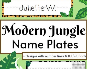 Jungle Name Plates - Etsy