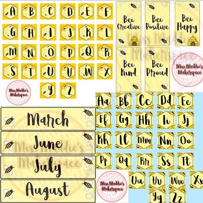 Bee Themed Classroom Decor BUNDLE - Etsy