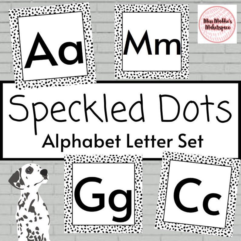 Speckled Dots Alphabet Letter Set - Etsy