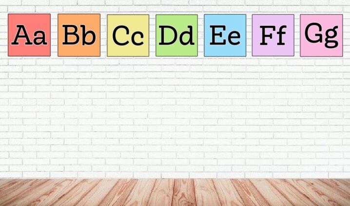 Calm Rainbow Alphabet Letter Set Classroom Decor - Etsy