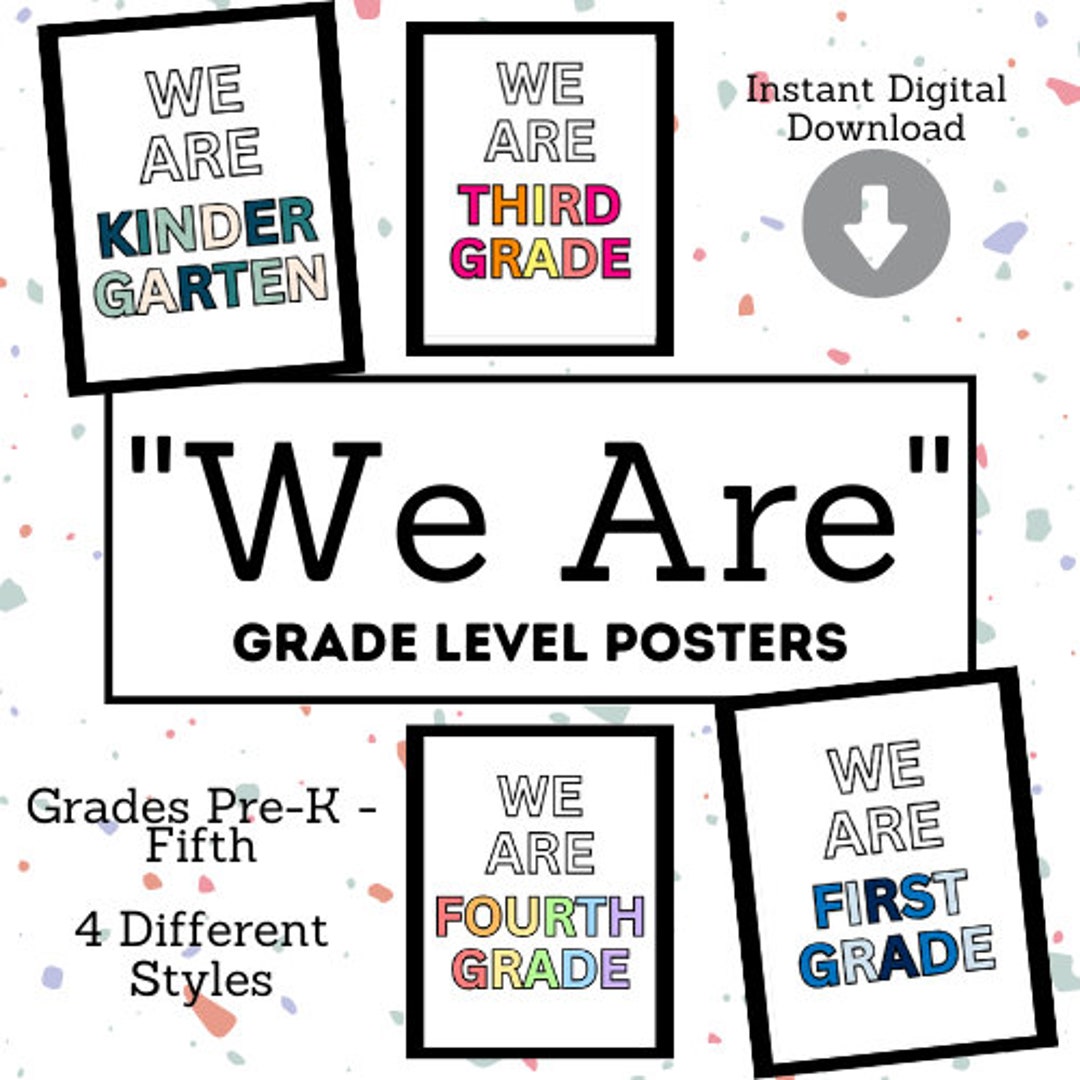 We Are Grade Level Classroom Posters Decor - Etsy