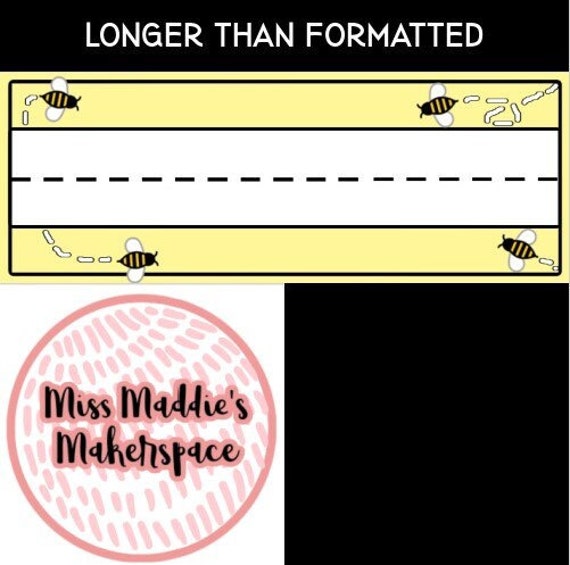 Bee Themed Nametags EDITABLE Teacher Decor - Etsy