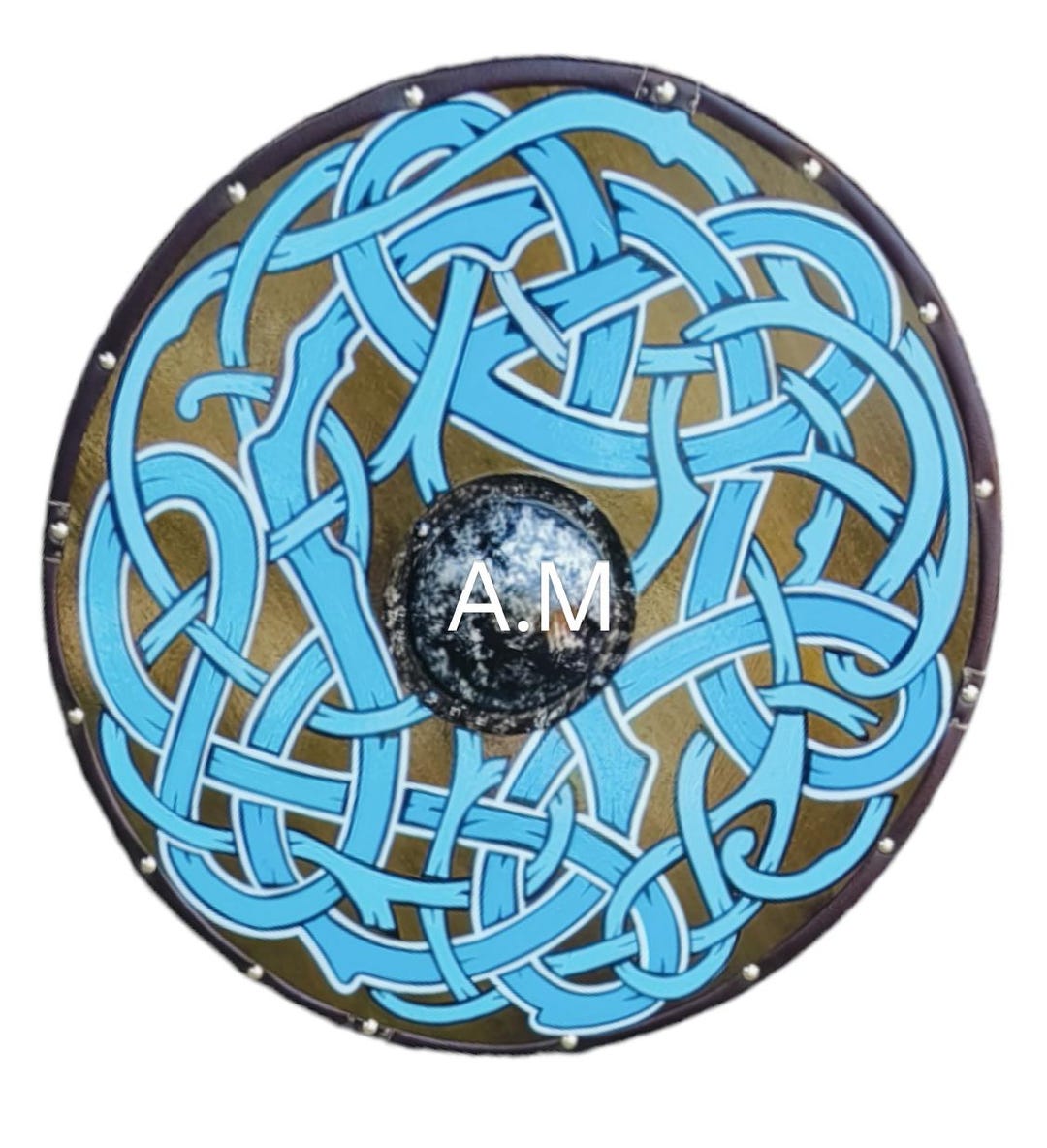 New Handmade Round Wooden Medieval Shield Attractive Brilliant Unique ...