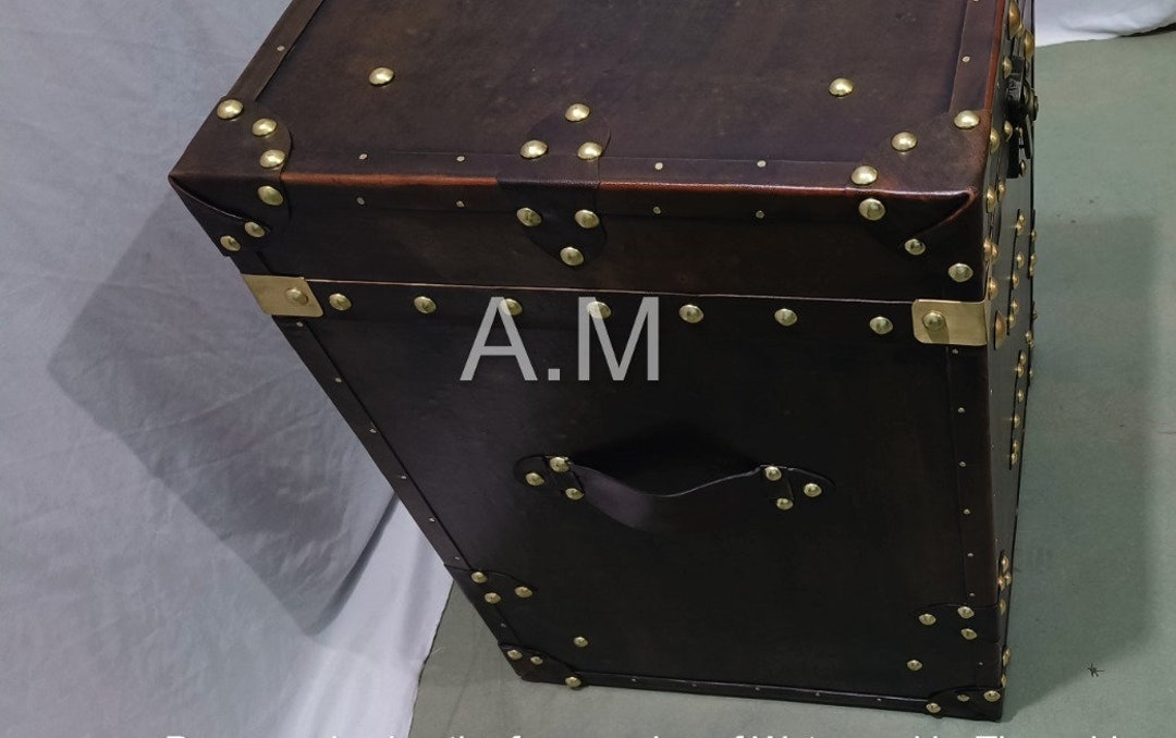 Luxury Leather Coffee Table Bed End Trunk End Table Home Decor - Etsy