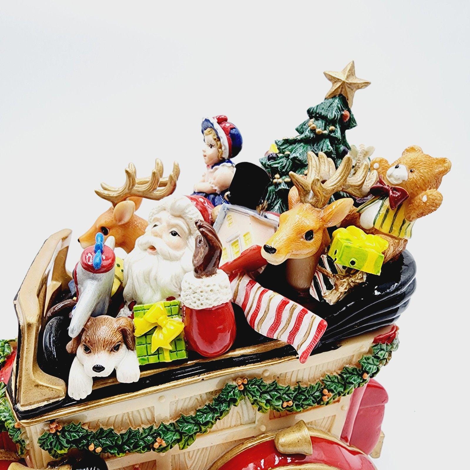 Fitz and Floyd 2002 Musical Santa Mobile Car Plays We Wish You A Merry ...