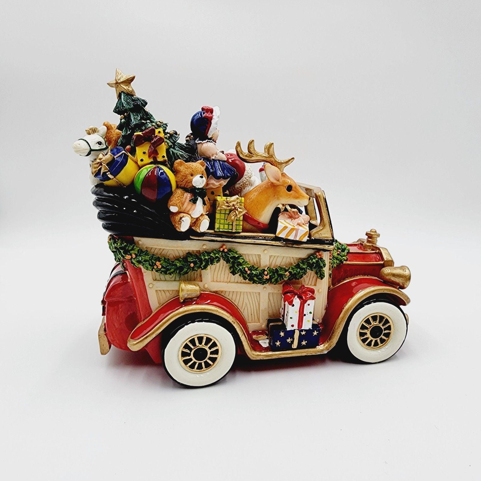 Fitz and Floyd 2002 Musical Santa Mobile Car Plays We Wish You A Merry ...
