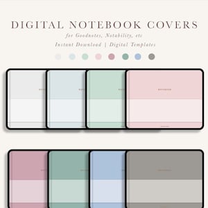 Digital Notebook Covers for Goodnotes, Ipads and Tablets | Digital ...