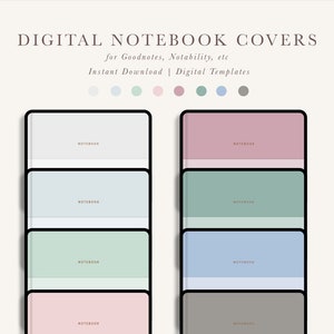 Digital Notebook Covers for Goodnotes, Ipads and Tablets | Digital ...
