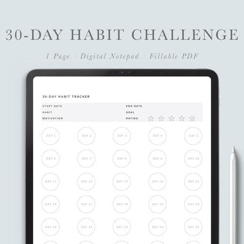 Digital Habit Tracker for Ipad and Tablet Routine Builder - Etsy