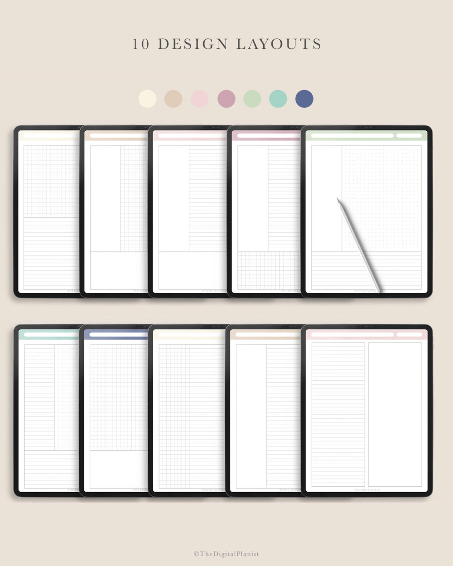 Digital Cornell Notes Templates for iPad and Tablet Note - Etsy