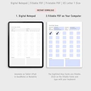 30-day Habit Tracker for Goodnotes, Notability, and Xodo | Goal Tracker ...