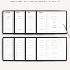 Daily Planner for Work and Life | 7 Day Daily Schedule | Digital ...