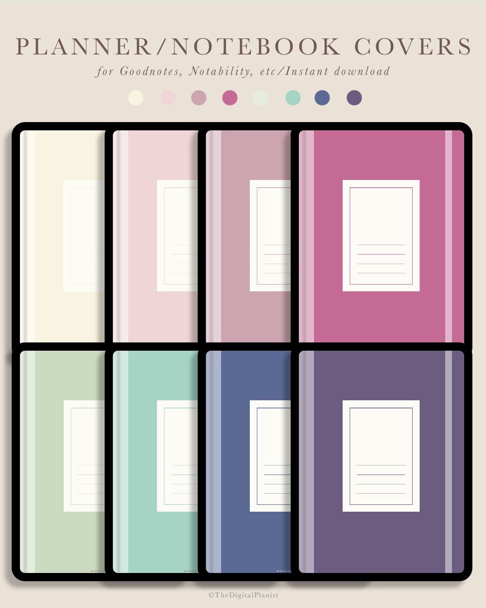 Digital Planner and Notebook Covers for iPad and Tablet Goodnotes ...