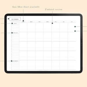 Digital Monthly Productivity Planner for Work and Life | Month at a ...