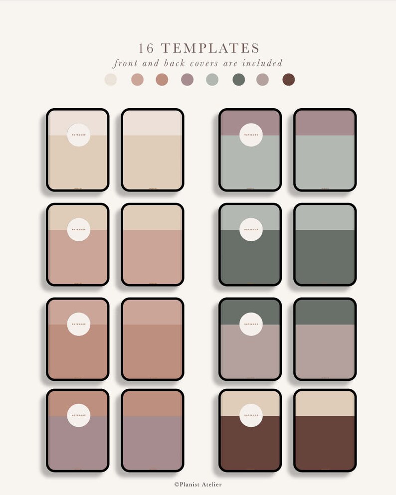 Digital Notebook Covers for iPad and Tablet | Goodnotes Covers | Notes ...