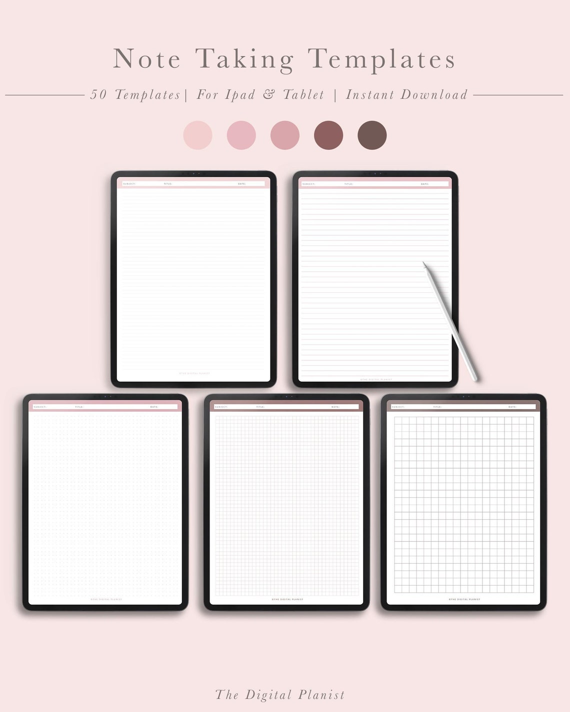 50 Student Note Taking Templates | Perfect for iPad and Tablets ...
