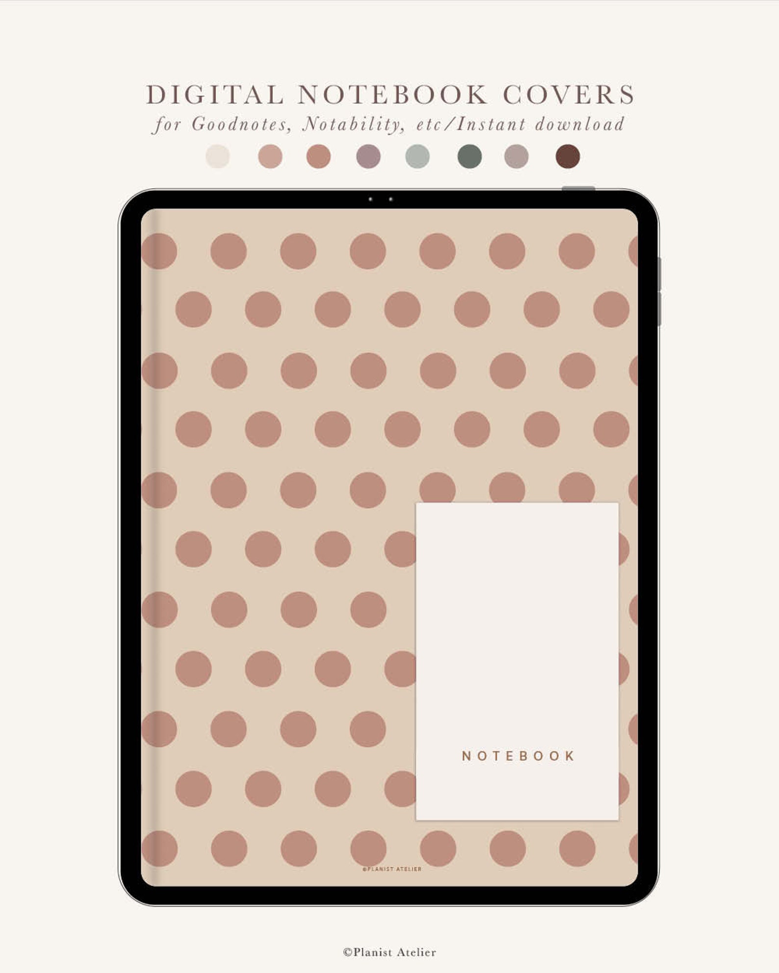 Digital Notebook Covers for iPad and Tablet | Goodnotes Covers | Notes ...