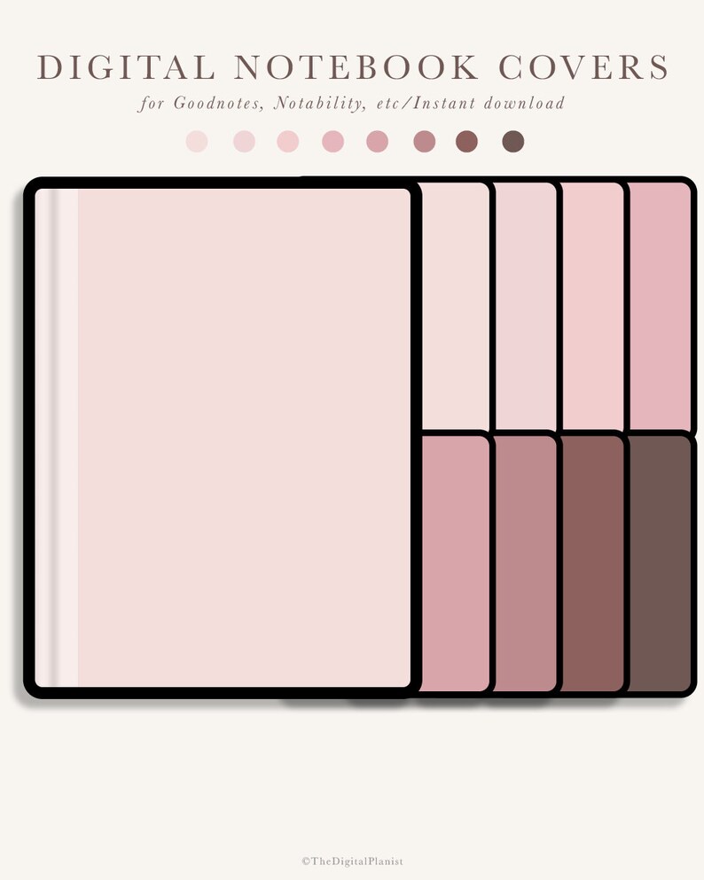 Digital Notebook Covers for iPad and Tablet | Digital Planner Covers ...