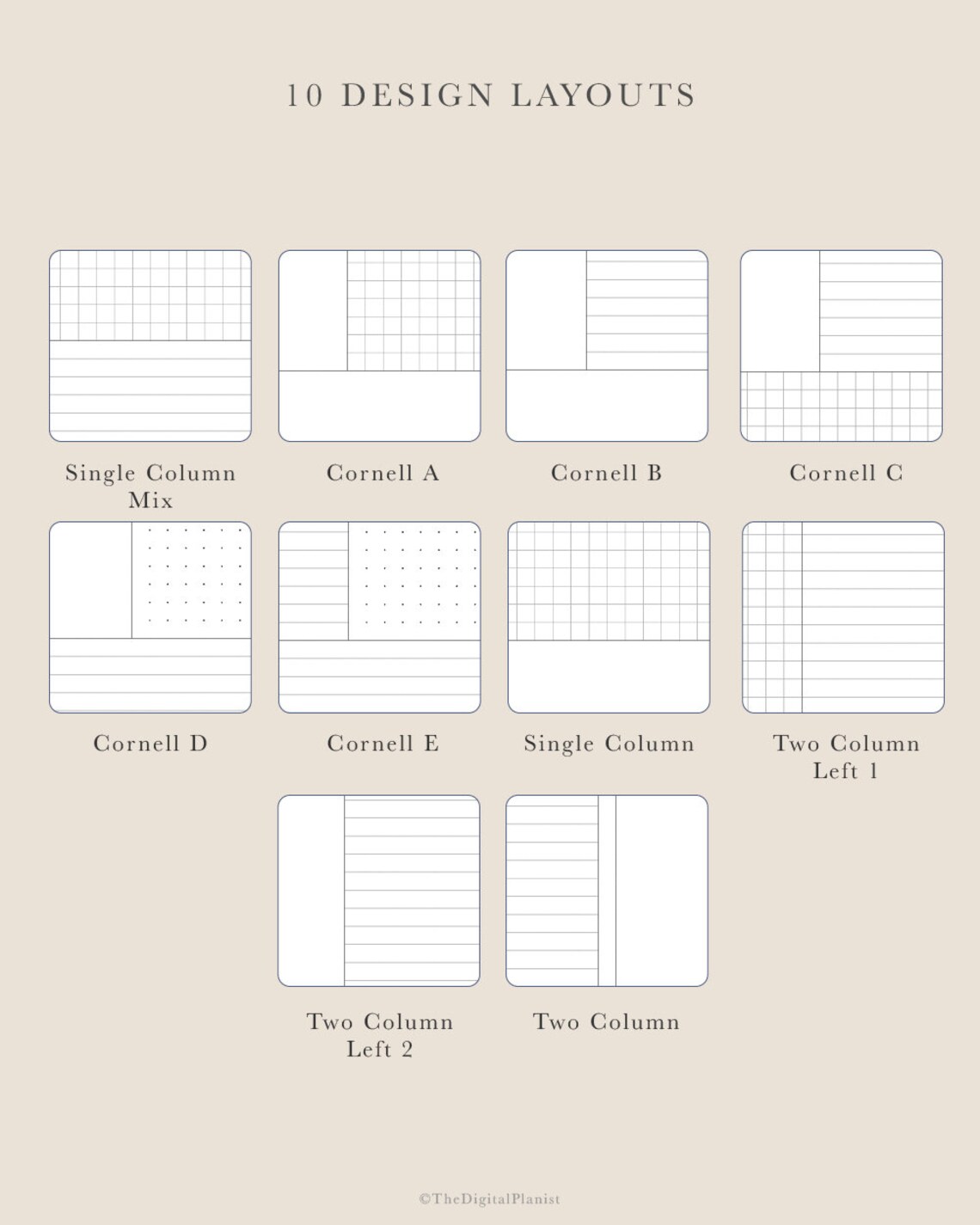 Digital Cornell Notes Templates for Ipad and Tablet Note - Etsy
