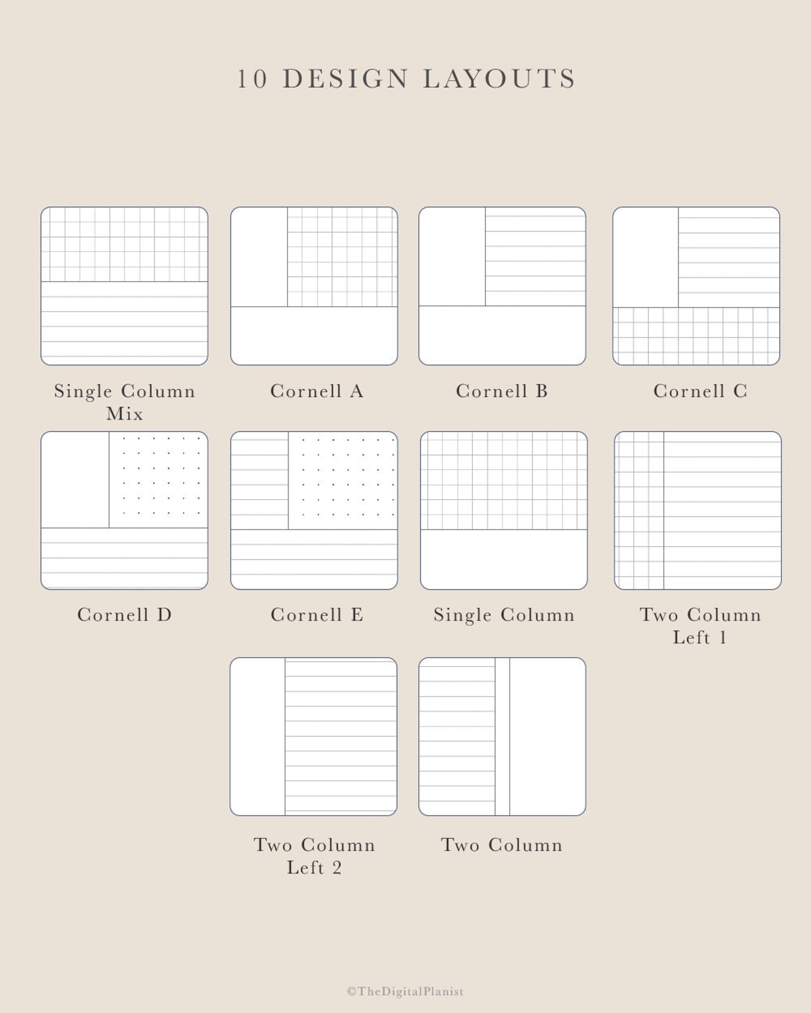 Digital Cornell Notes Templates for iPad and Tablet Note Taking ...