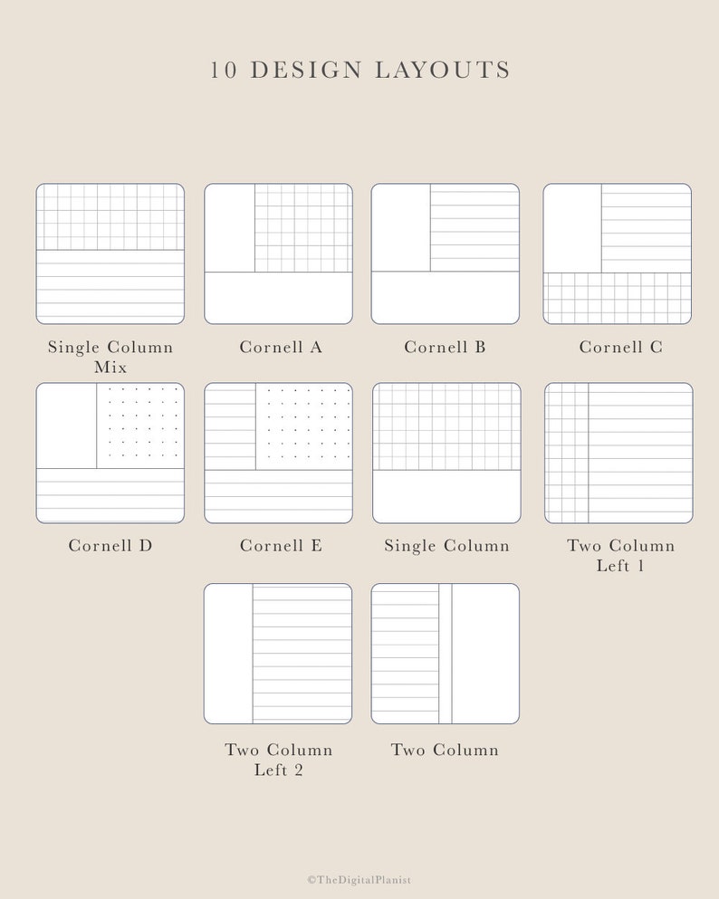 Digital Cornell Notes Templates for iPad and Tablet | Note Taking ...