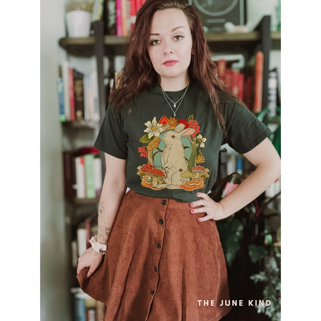 Year of the Rabbit Shirt Lucky Rabbit T Shirt Forest Shirt Mushroom ...