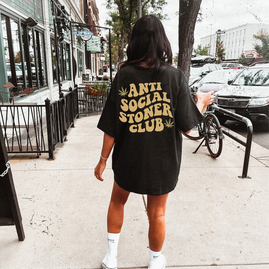 Stoner Shirt Cannabis Tshirt Aesthetic Weed T Shirt Oversized Marijuana ...