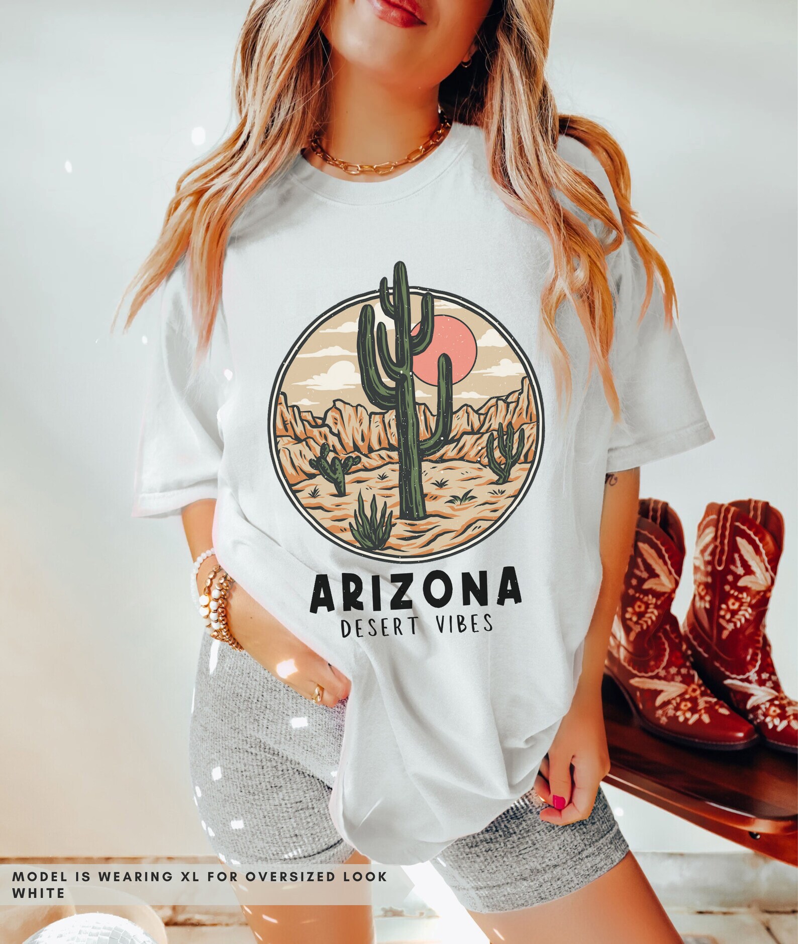 Arizona Unisex Shirt Comfort Colors® Retro Cactus Desert Vibes Western ...