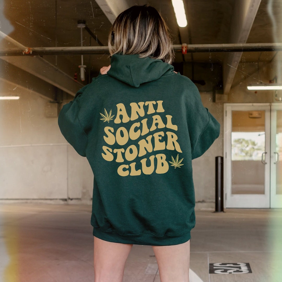 Stoner Hoodie Cannabis Hoodie Aesthetic Weed Hoodie Oversized Marijuana ...