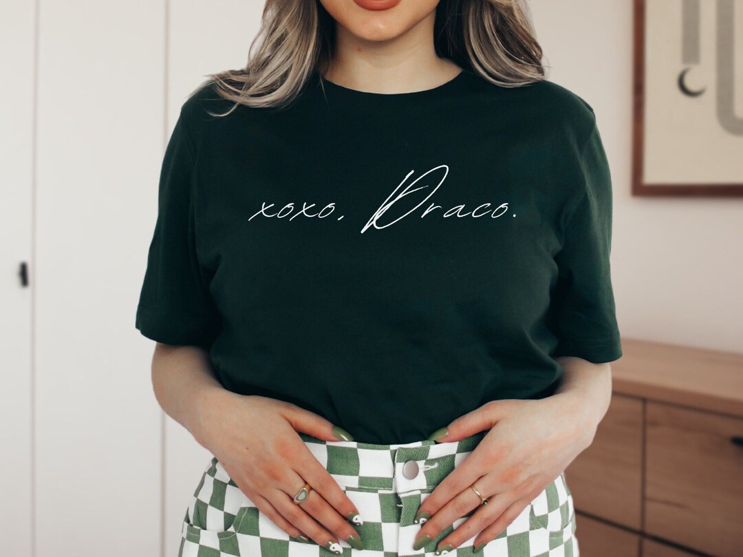 Draco Shirt Xoxo Draco Autograph Tee Green House of Serpent T Shirt Dark Arts Pottery Clothes ...