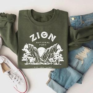 Zion National Park Sweatshirt Granola Girl Utah Shirt Camping Clothes ...