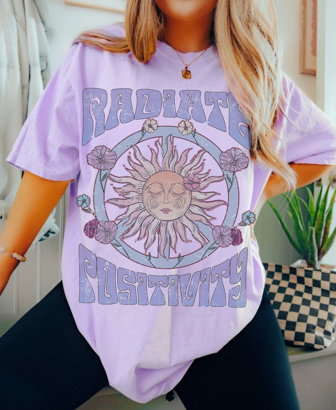Radiate Positivity Shirt Comfort Colors® Retro 70s Shirt Rave Festival ...