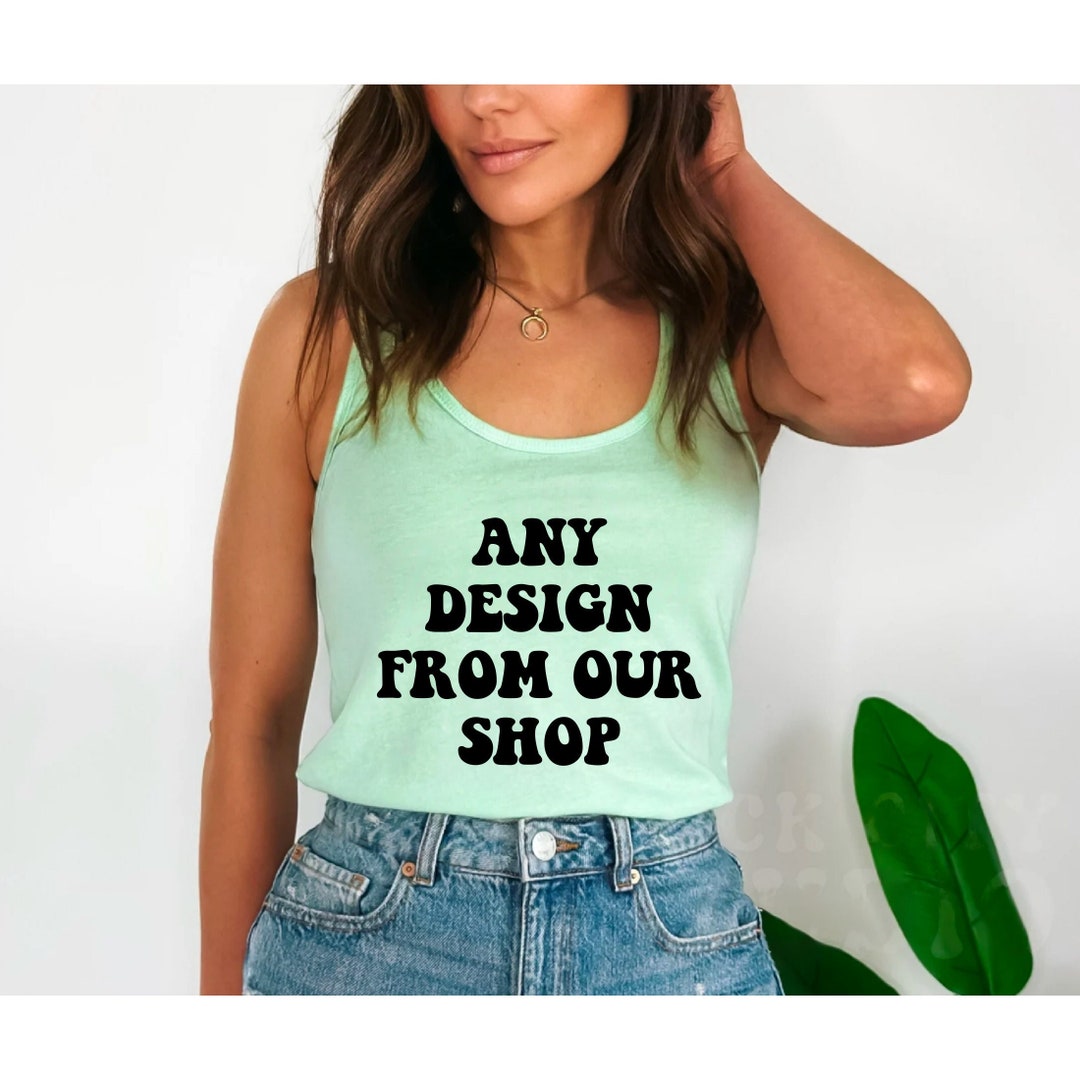 Custom Tank Top Womens Racer Back Tank Get Any Design From - Etsy