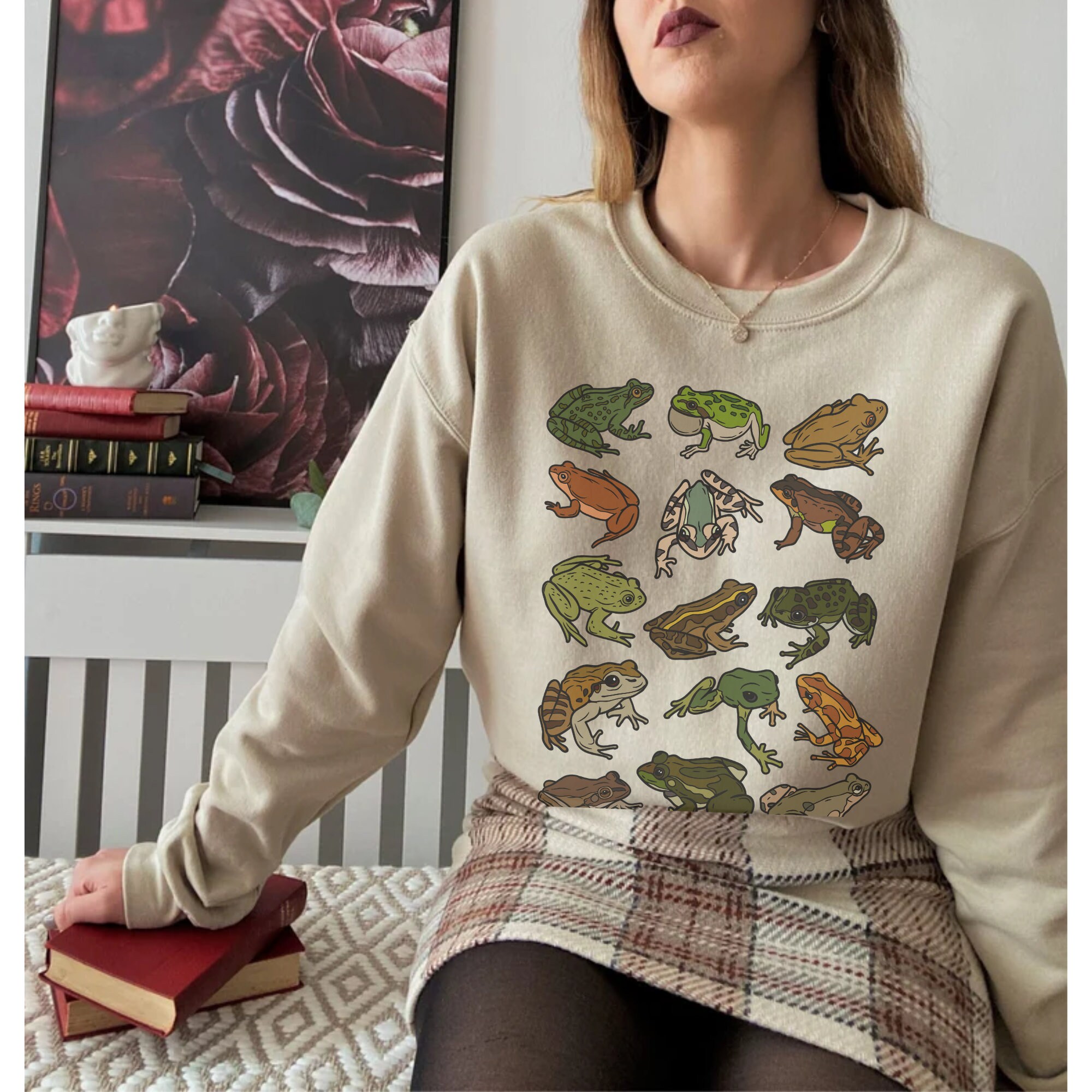 Frog Sweatshirt Frog and Toad Black Rain Frog Sweater - Etsy