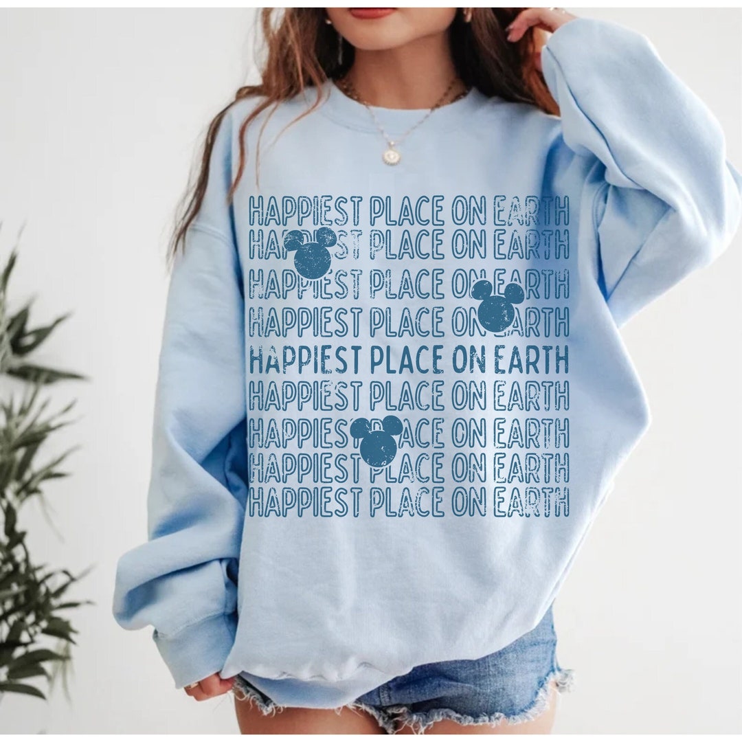 Distressed Graphic Happiest Place on Earth Oversized - Etsy