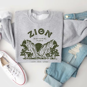 Zion National Park Sweatshirt Granola Girl Utah Shirt Camping Clothes ...
