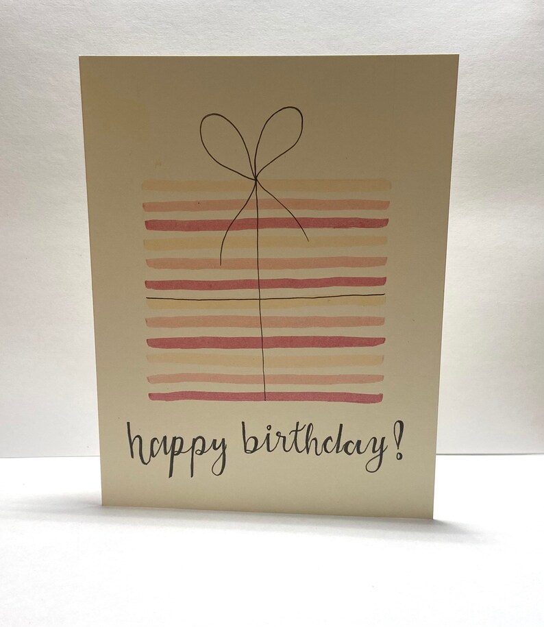 Present Birthday Card - Etsy