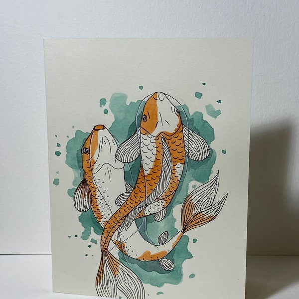 Fish Greeting Card - Etsy