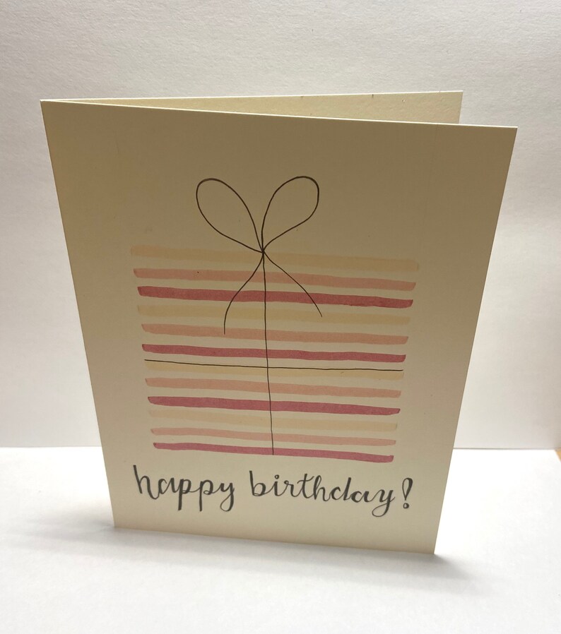 Present Birthday Card - Etsy