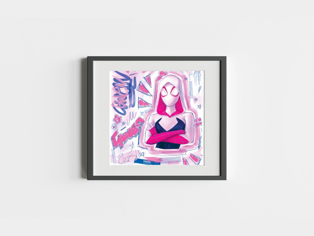 Gwen Stacy Original Illustration Art Print | Spider-man Across the ...