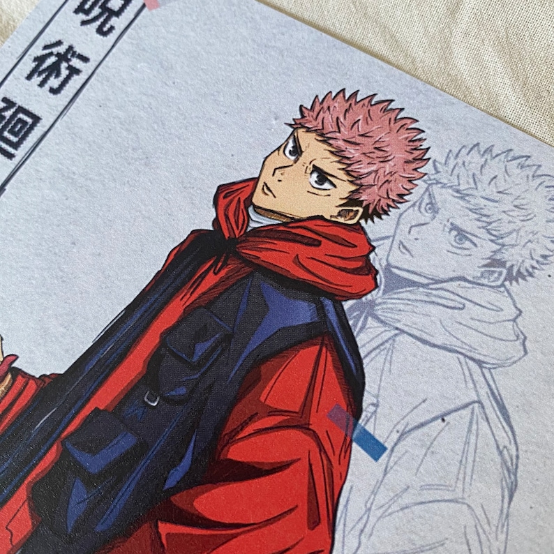 Jujutsu Kaisen Yuji Itadori Streetwear Illustration A5 Poster Print ...