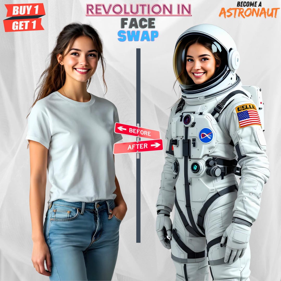 Transform With Face Swap Into an Astronaut Become Your Dream Explorer ...