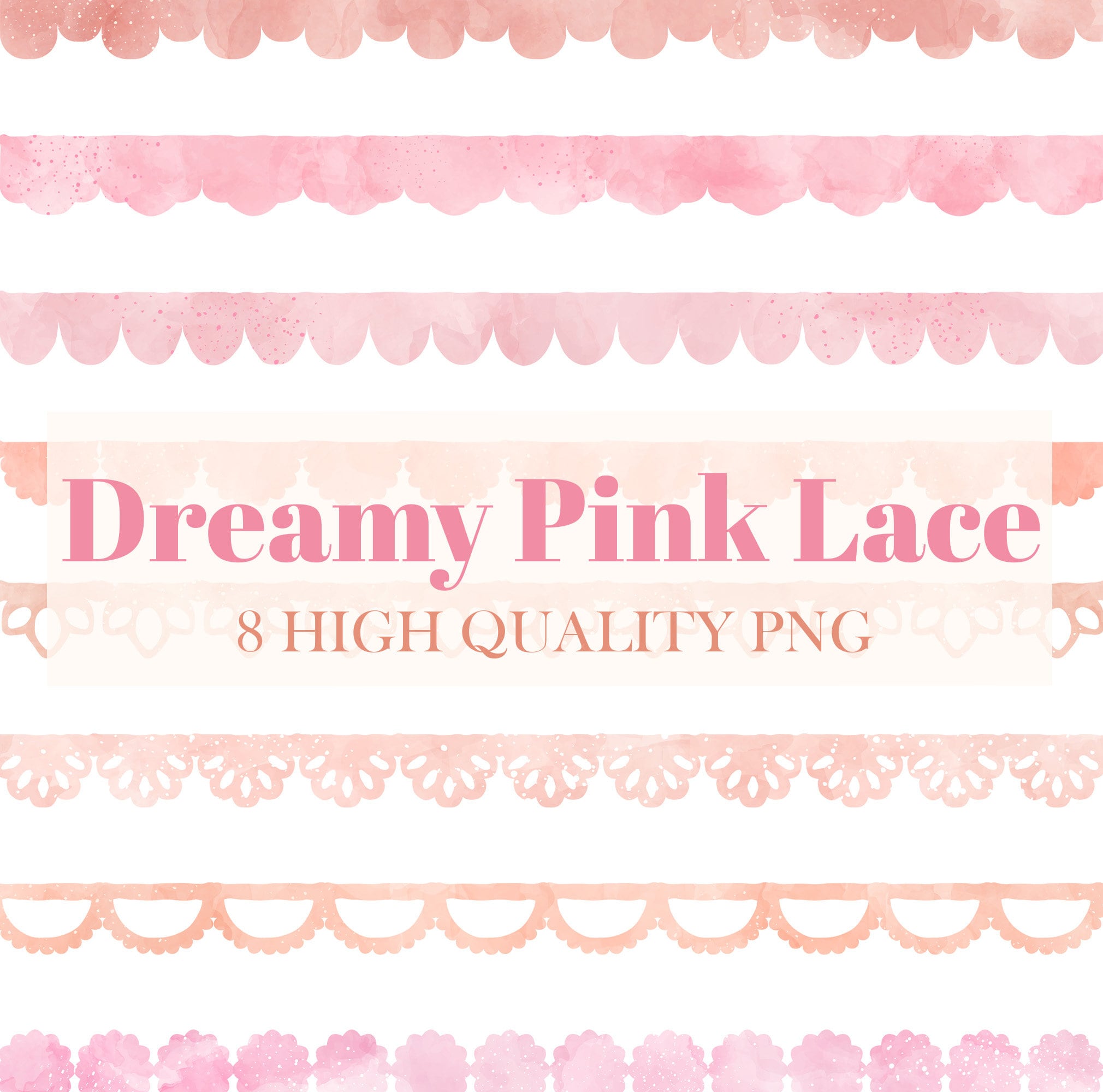 Pink Lace Border Png