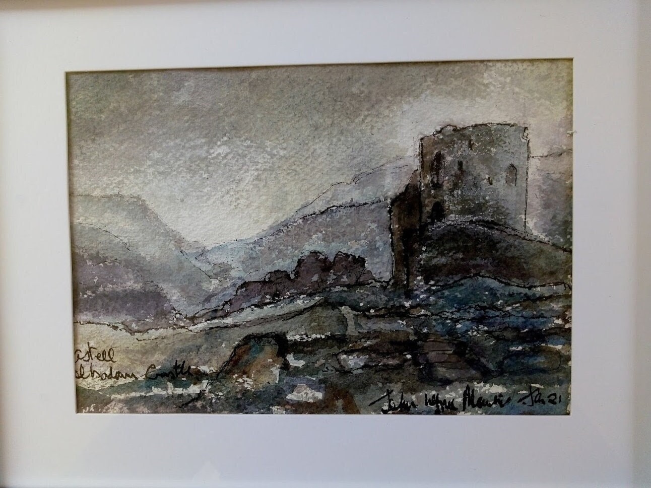Château de Dolbadarn. Gravure Giclée d’après la peinture originale de ...