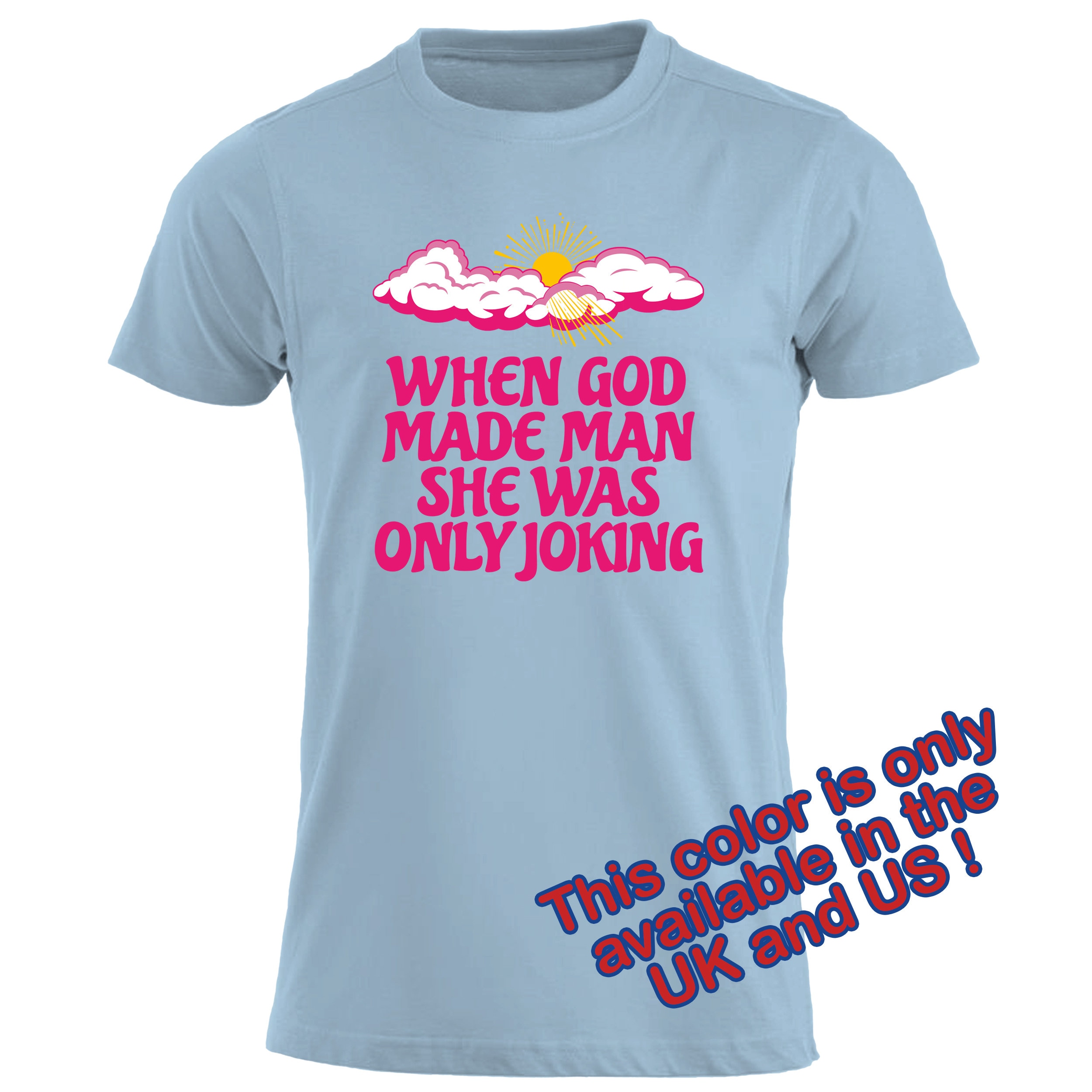 When God Made Man She Was Only Joking T-shirt Funny 90's - Etsy