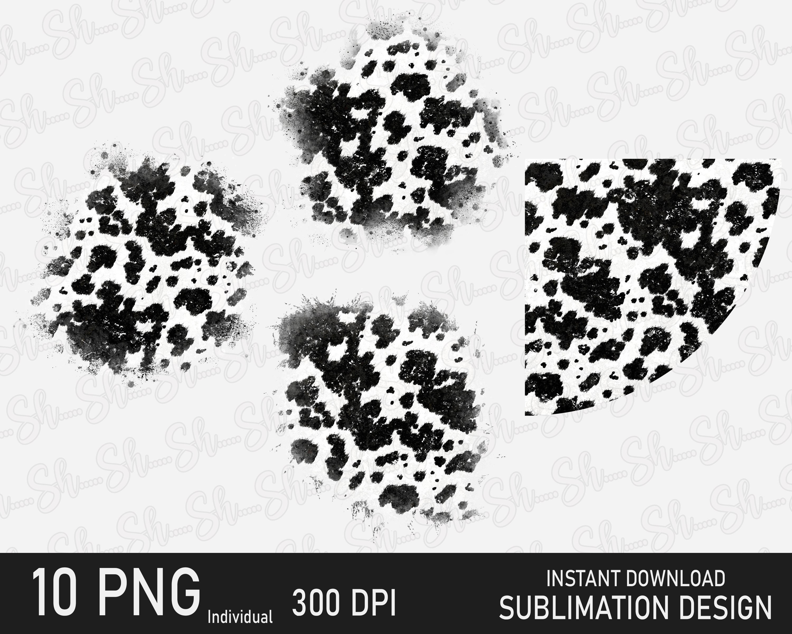 Cow Print Distressed Patch Png Cowhide Sublimation Patches Cow - Etsy