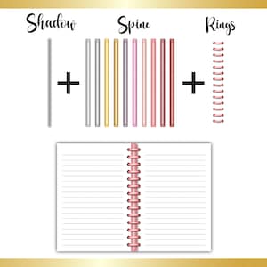 Digital Binder Rings Metallic Realistic Digital Planner Binder Rings ...